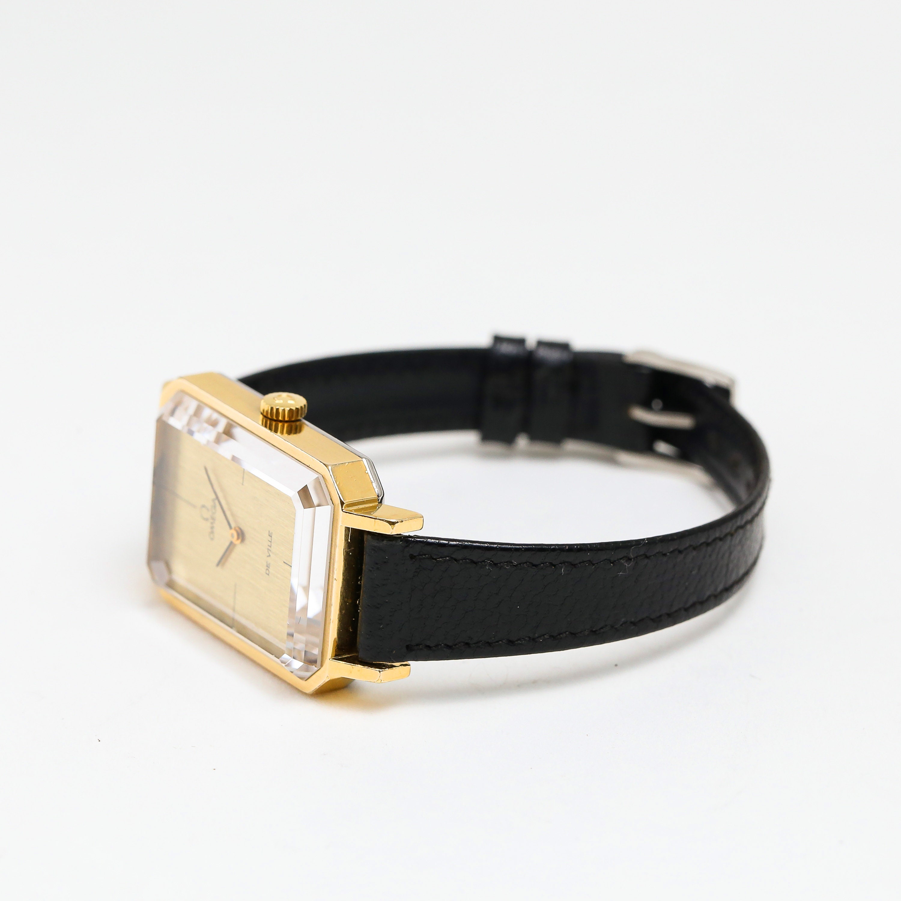 Omega De Ville Ladies Gold-plated Vintage Rectangular Manual Watch Rare ...