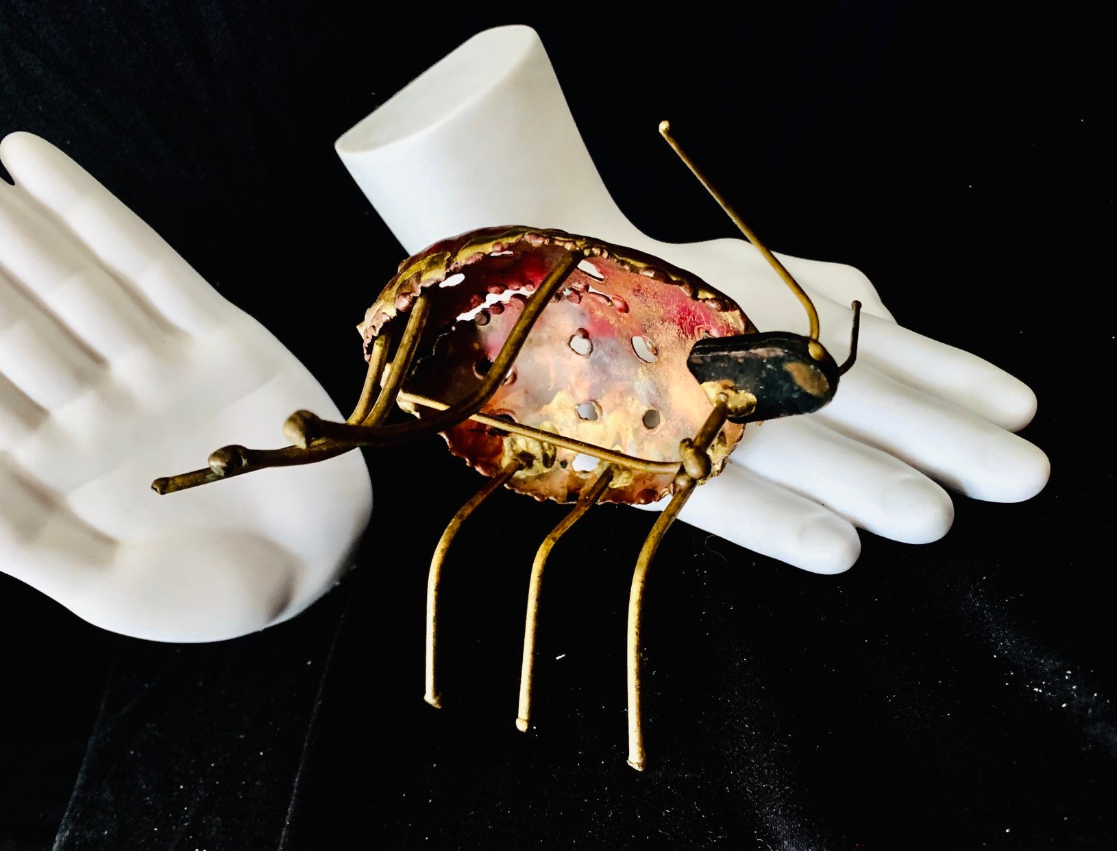 Lady Bug Metal Art Sculpture Brass Copper Critter Studio Piece. Ladybug ...