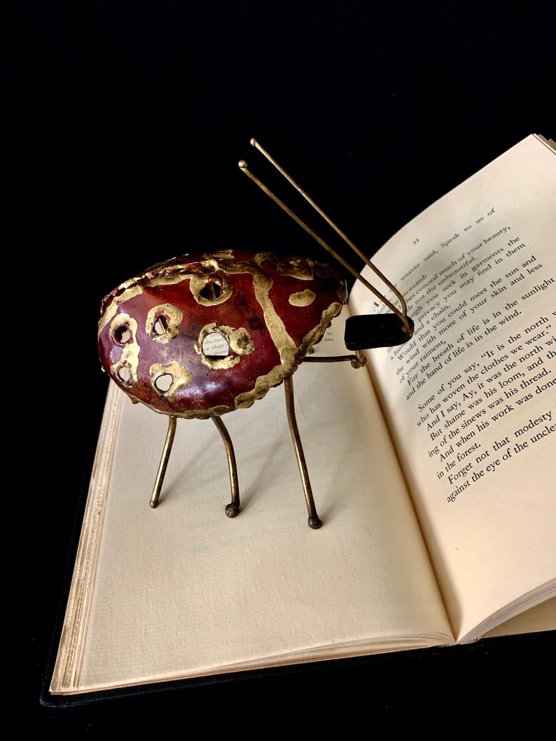 Lady Bug Metal Art Sculpture Brass Copper Critter Studio Piece. Ladybug ...