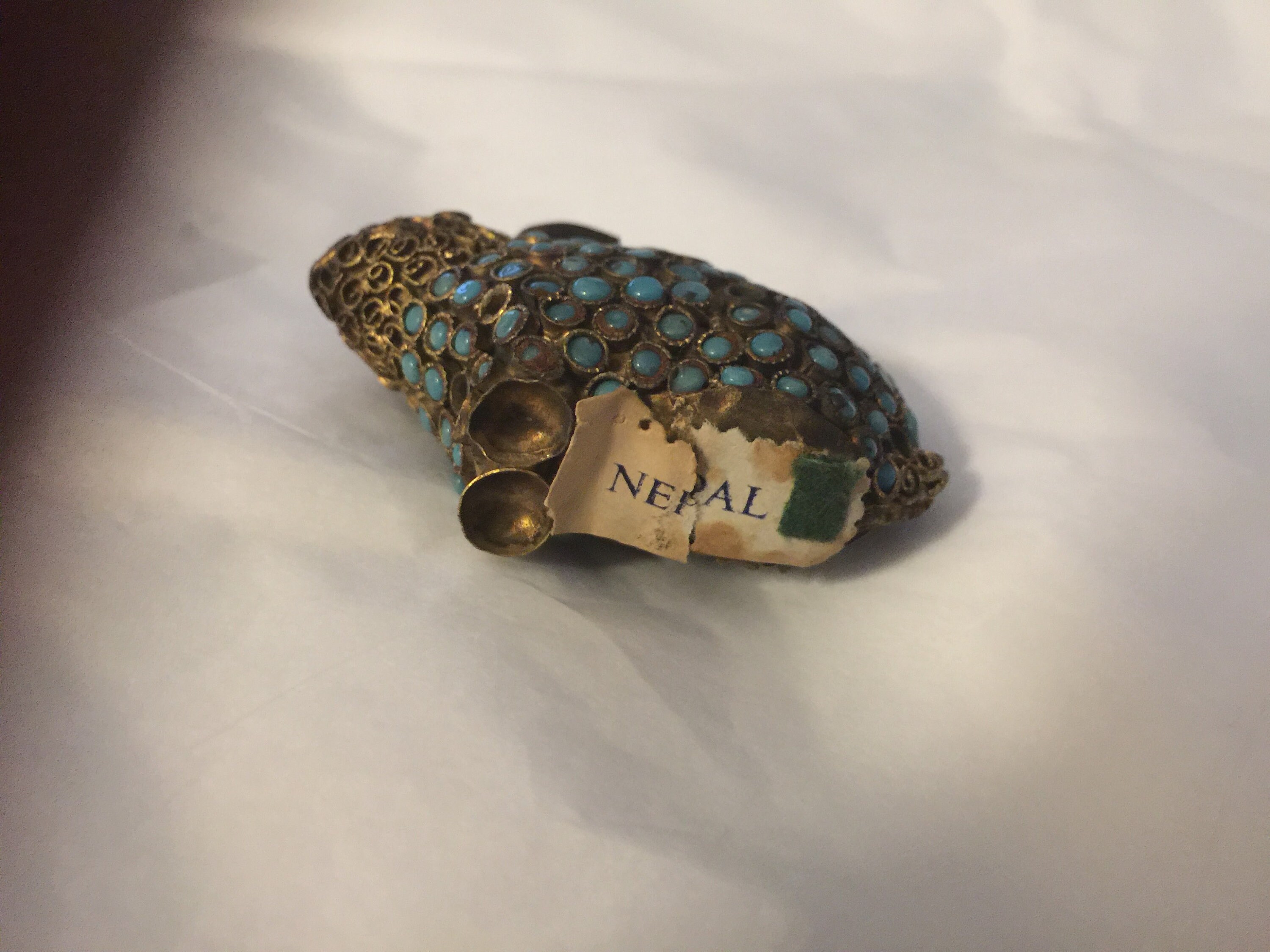 Vintage Tibet Antique Rabbit Ornate Turquoise Coral Tibetan | Etsy