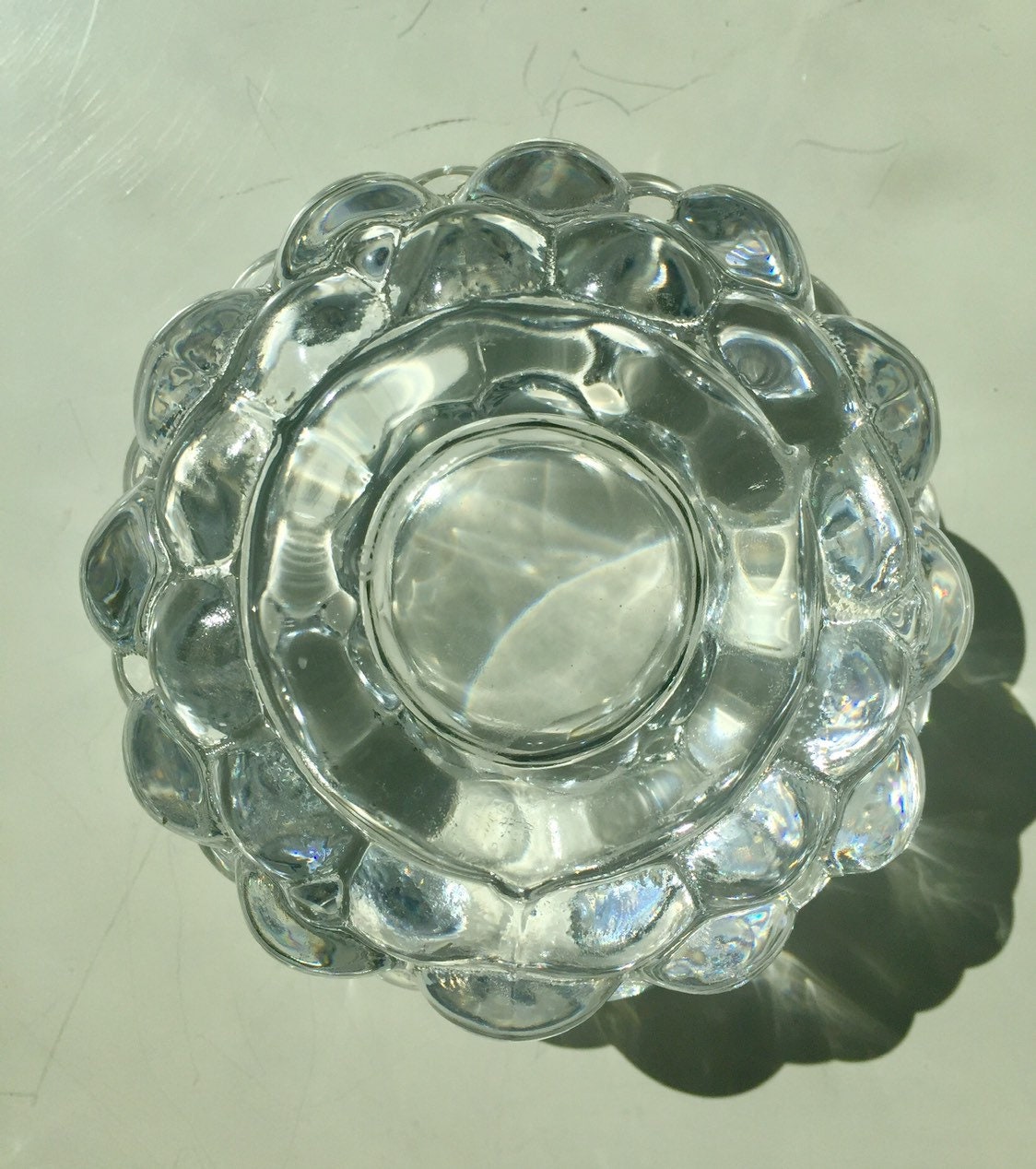 Vintage Orrefors Raspberry Sweden Glass Votive Candle Holder Bubble ...