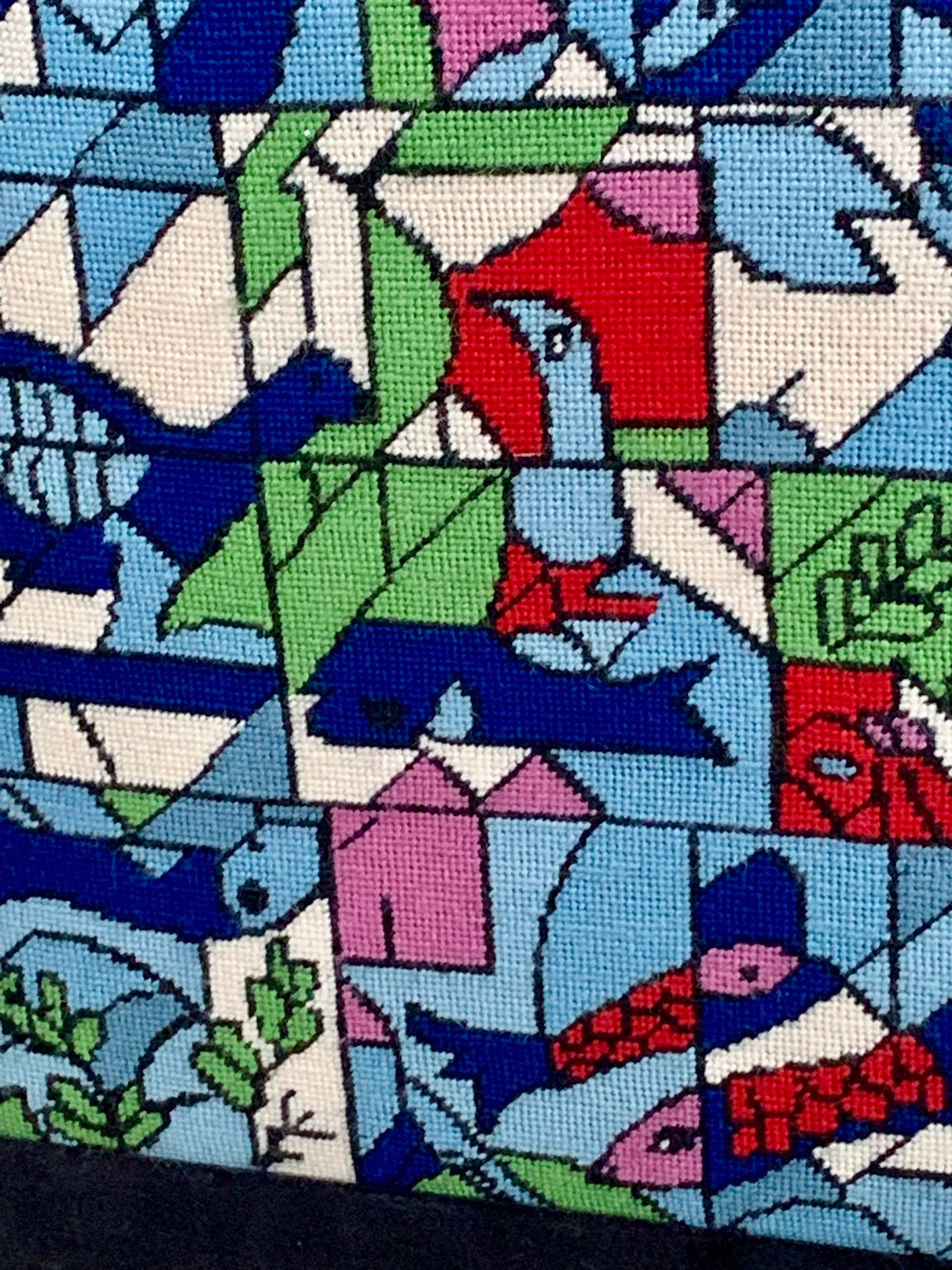 Vintage Needlepoint of One of Marc Chagall's Stained Glass Window ...