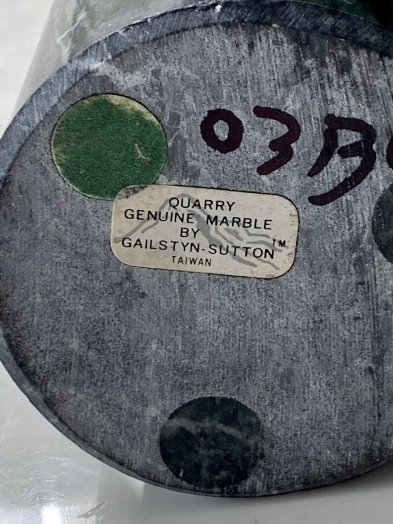 Vintage Gailstyn Sutton Quarry Genuine Black Grey Marble Vase ...