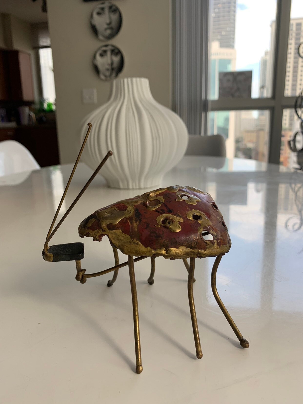 Lady Bug Metal Art Sculpture Brass Copper Critter Studio Piece. Ladybug ...