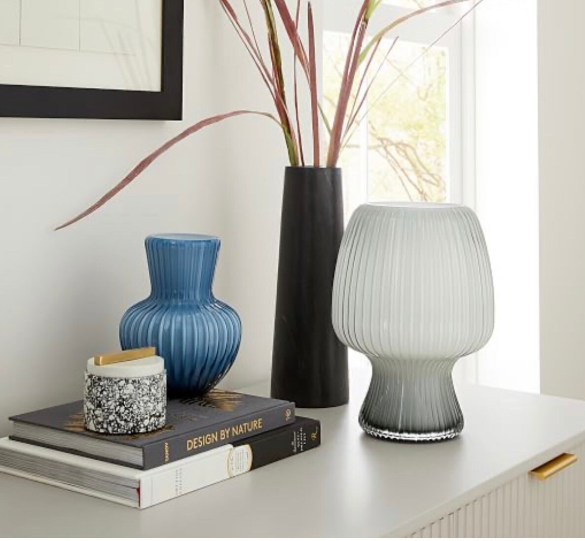 Vintage Gailstyn Sutton Quarry Genuine Black Grey Marble Vase ...