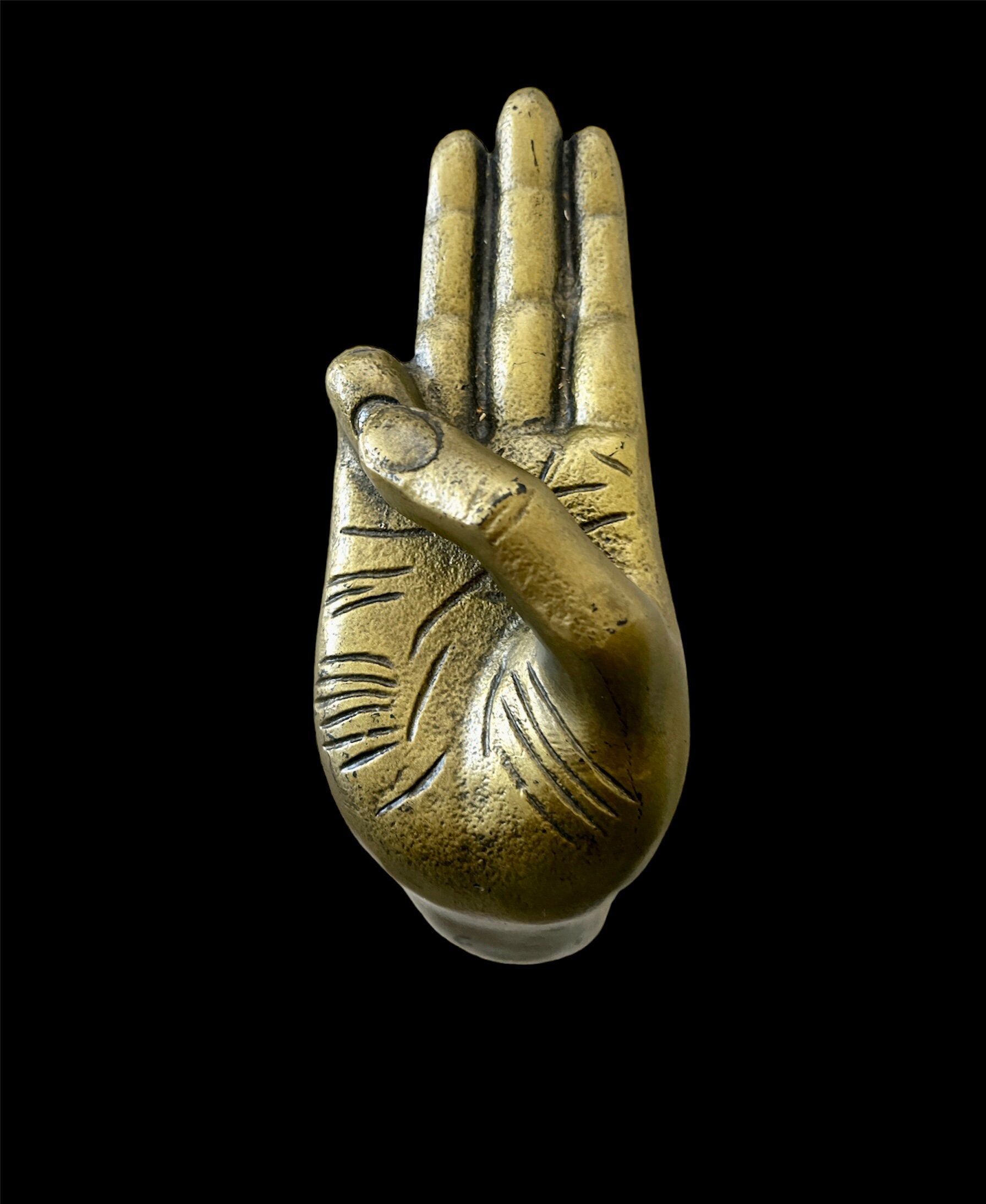 Brass Mudras Hand Buddhist Hindu Wall Sign - Etsy