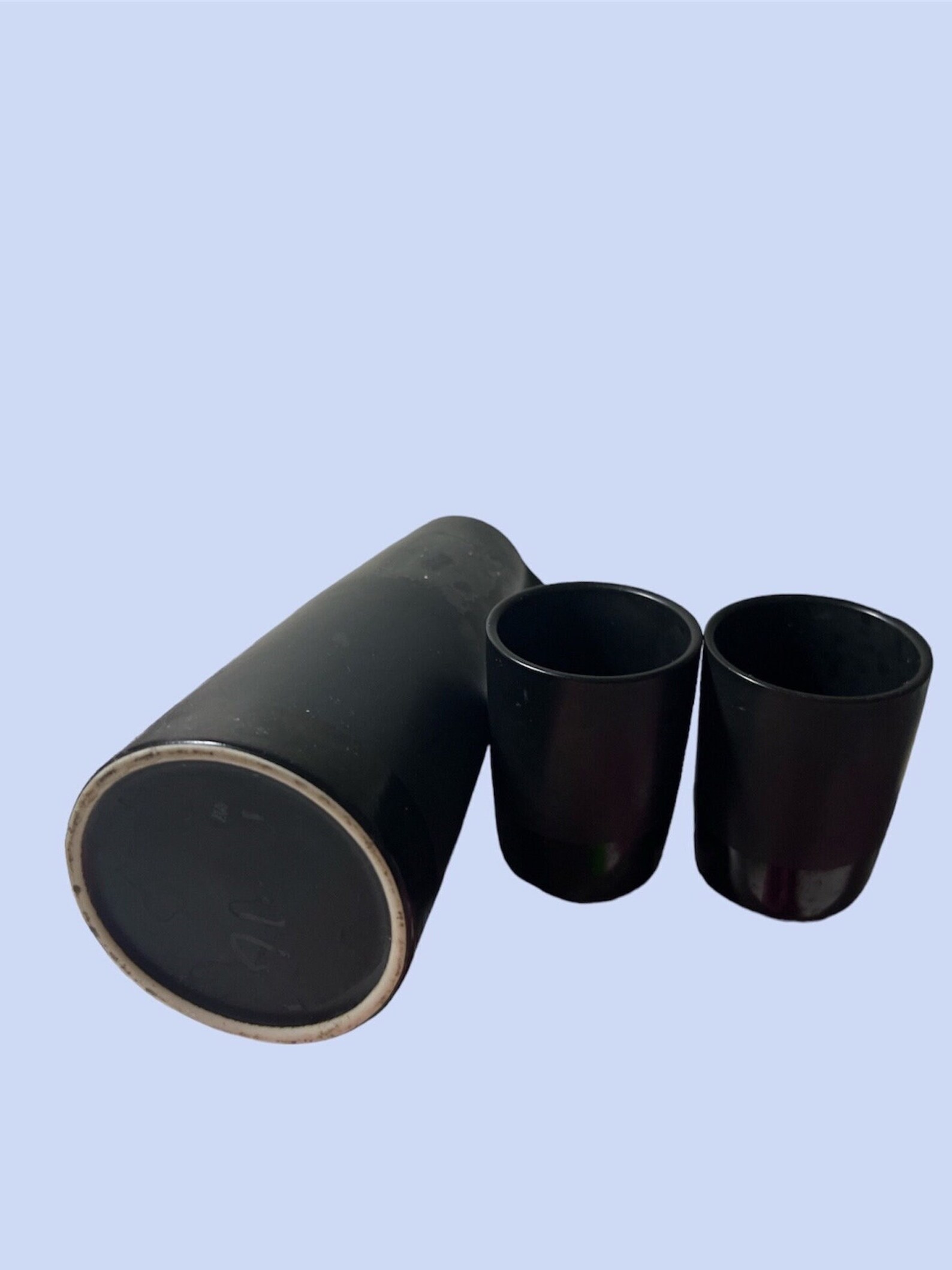 Stone Black Sake Set for Two - Etsy