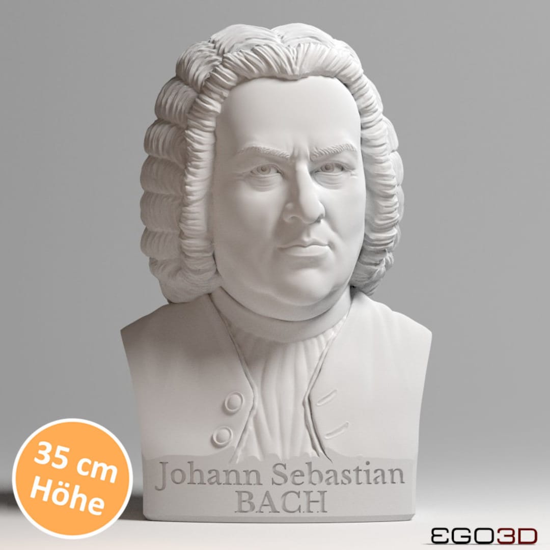 Johann Sebastian Bach Bust 35 Cm Bust - Busts With Personality - Etsy
