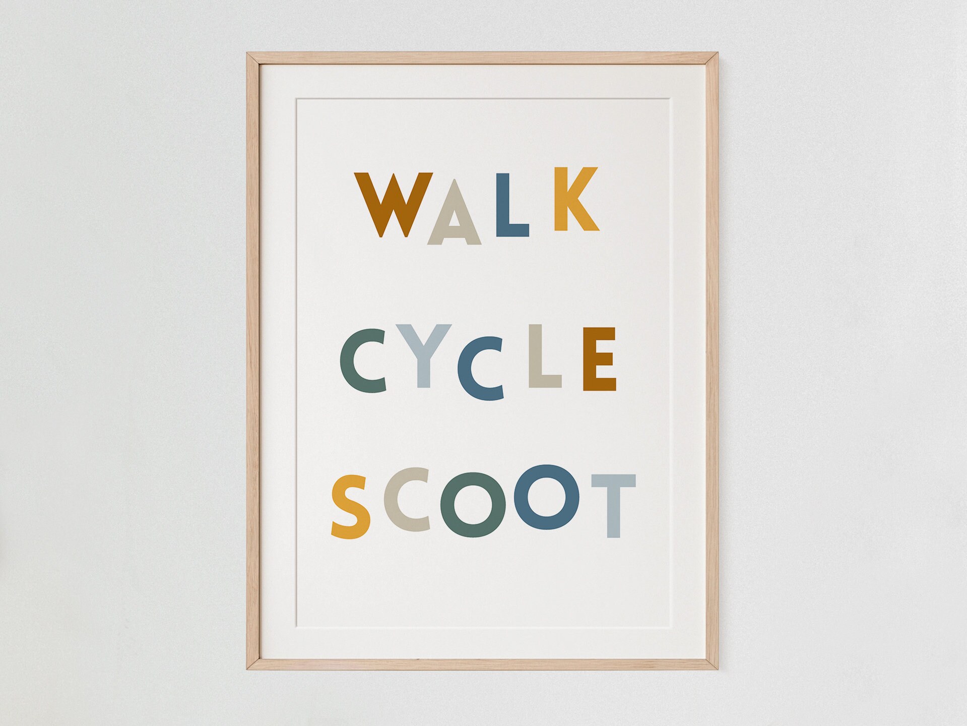 Walk Cycle Scoot More colour options Girls boys nursery | Etsy