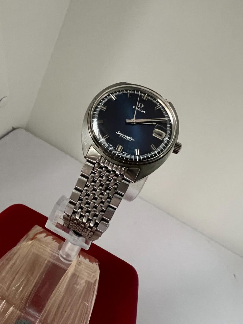 Omega Seamaster Cosmic Manuel Blue Dial Watch Ref: 136.017SP - Etsy