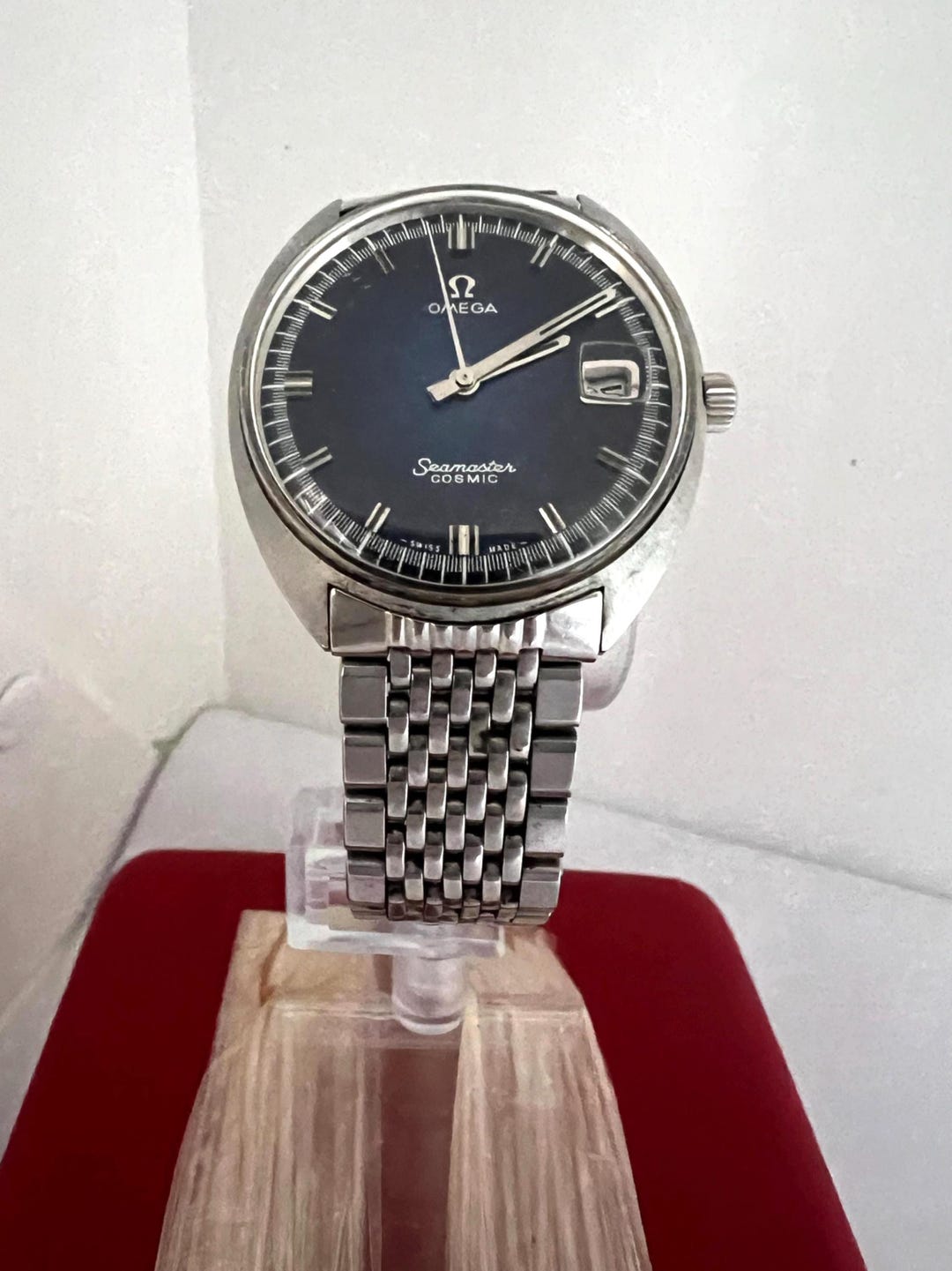 Omega Seamaster Cosmic Manuel Blue Dial Watch Ref: 136.017SP - Etsy