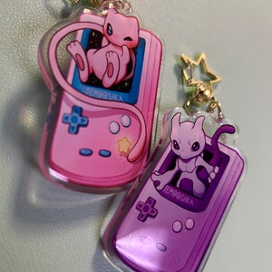 Mew and Mewtwo Gameboy Acrylic Keychains - Cute Pokemon Charms - Etsy