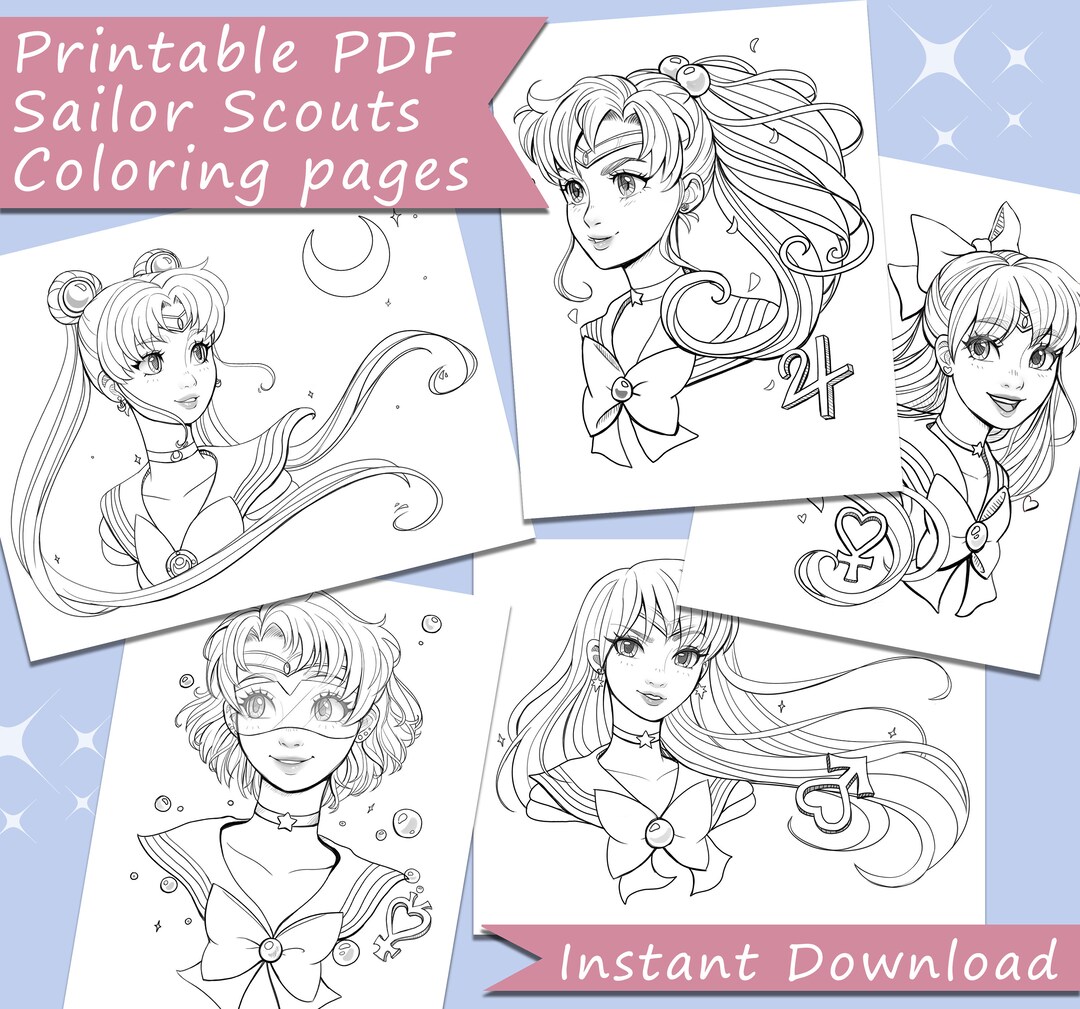 Sailor Moon PDF imprimible anime Sailor Scouts Descargar - Etsy México