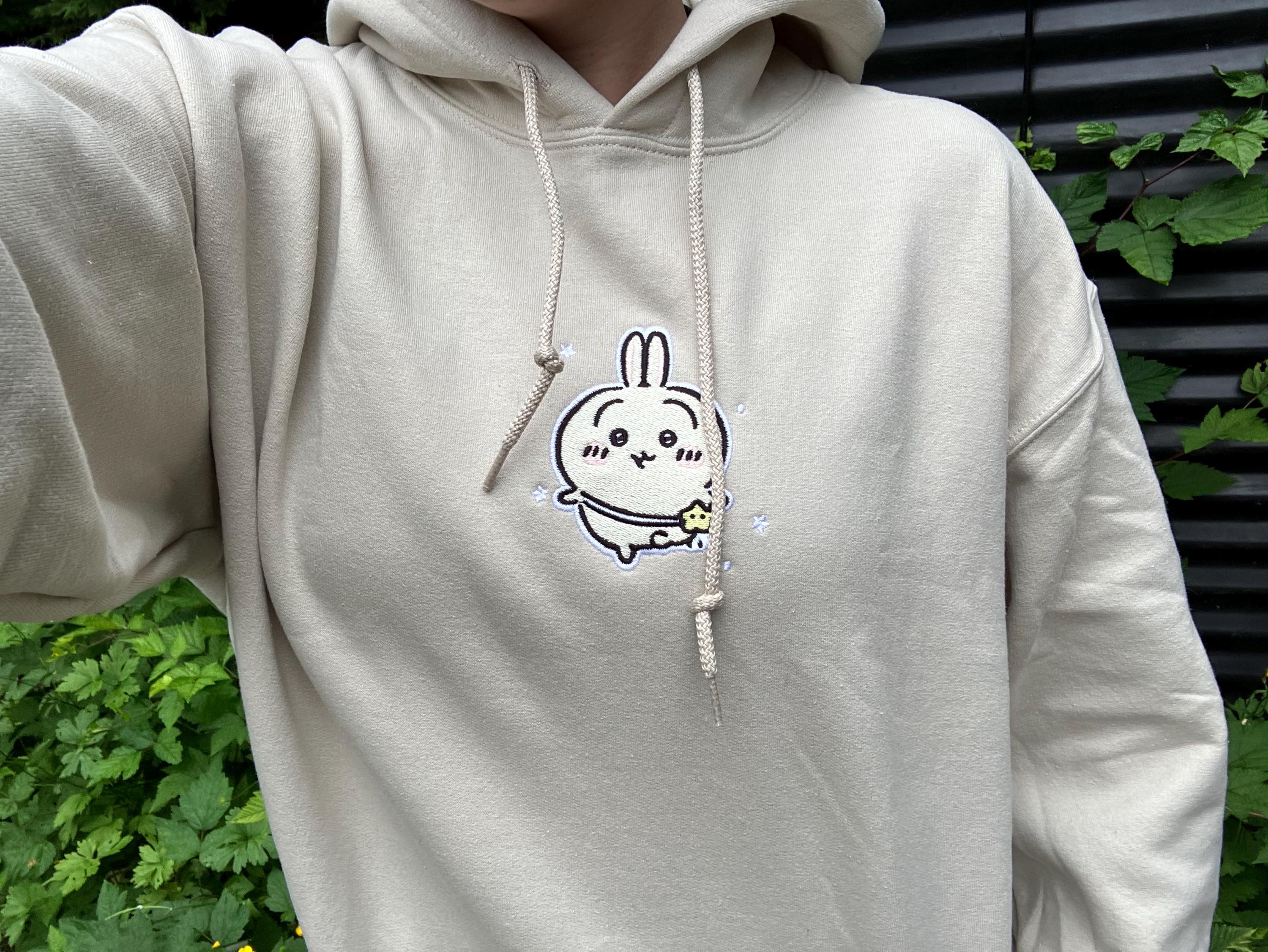 Embroidered Usagi Hoodie - Chiikawa - Etsy