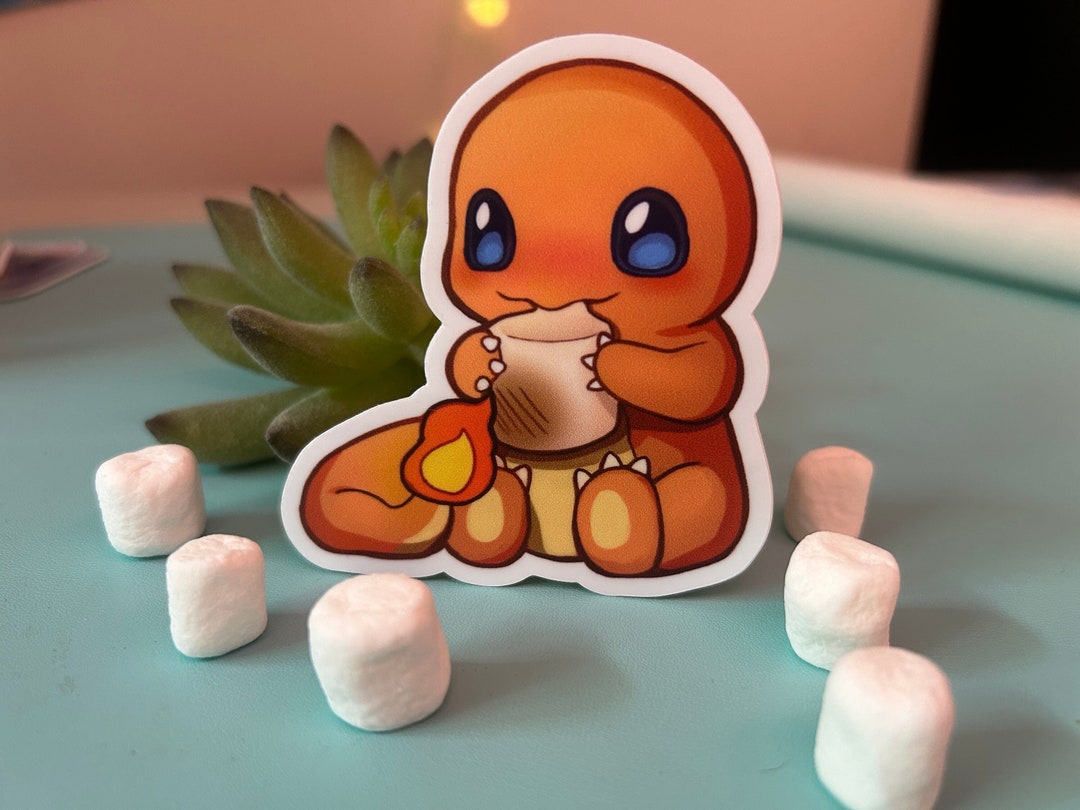 Charmander Marshmallow Pokemon Vinyl Sticker Cute Kawaii - Etsy