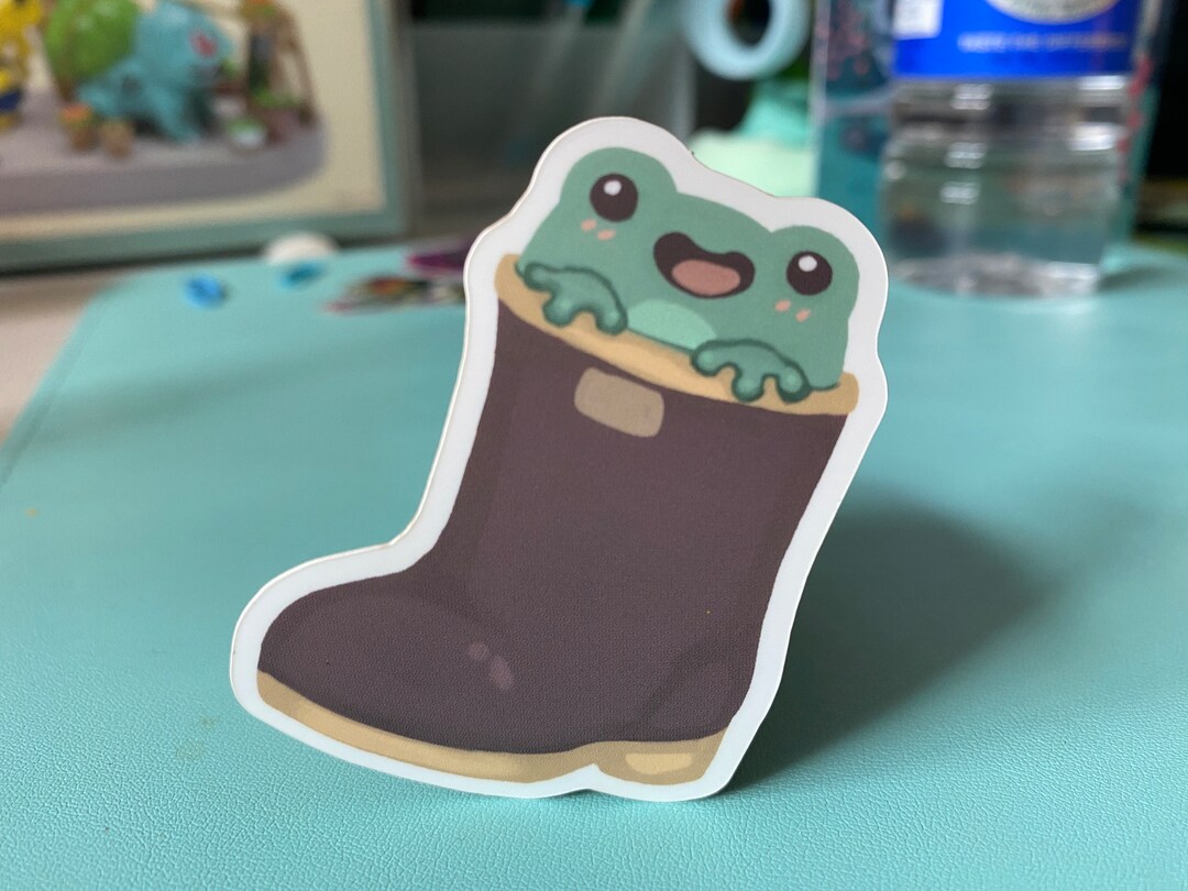 Frog in a Rainboot Vinyl Sticker Alaska Ketchikan Xtratuf Rain Boots ...