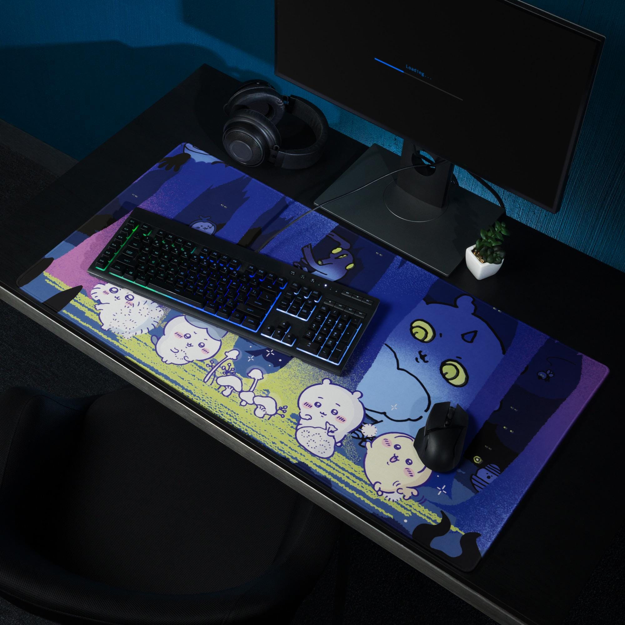 Chiikawa XL Desk Mat 36" X 18" Mouse Pad Momonga Hachiware Usagi Anoko ...
