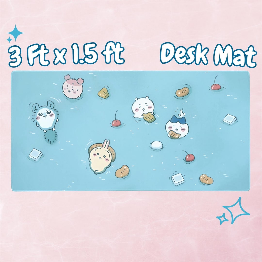 Chiikawa XL Desk Mat 36" X 18" Mouse Pad Momonga Hachiware Usagi ...