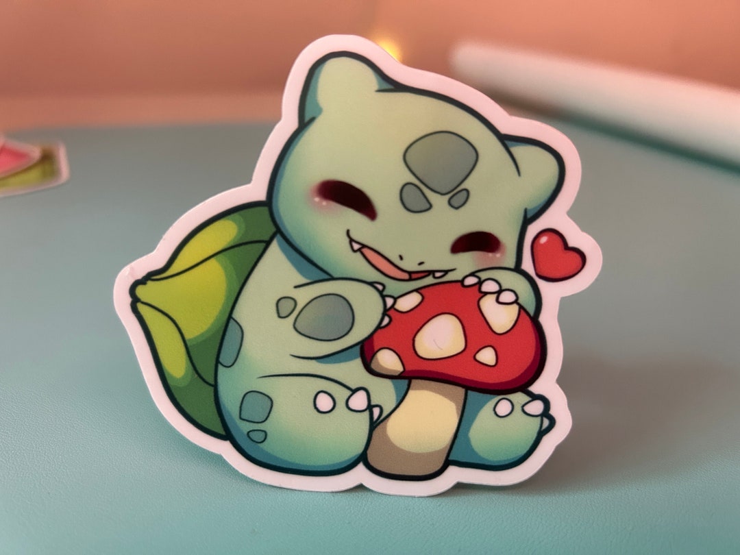 Bulbasaur Mushroom Pokemon Vinyl Sticker Cute Kawaii Nature - Etsy