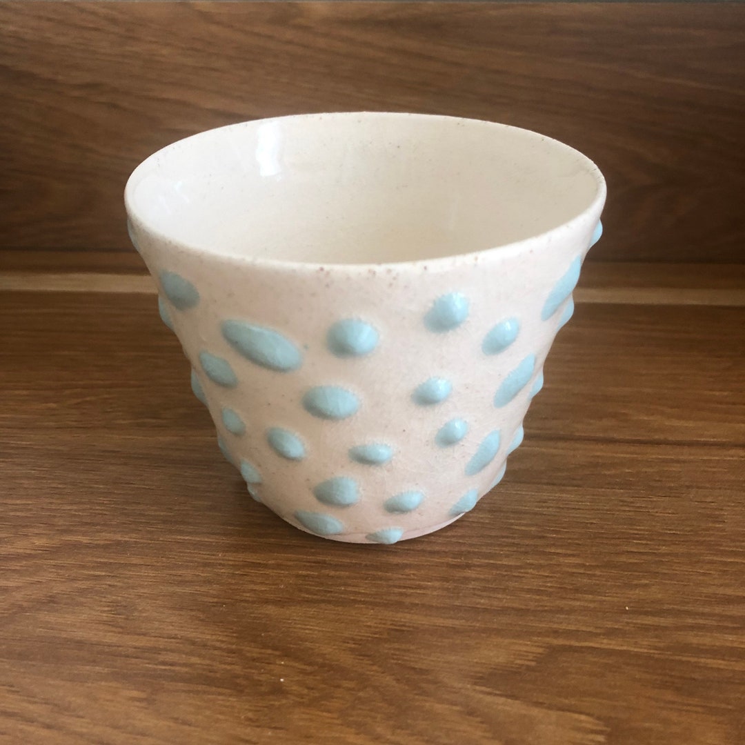 Ceramic Cup With Spotted Slip Detail - Etsy