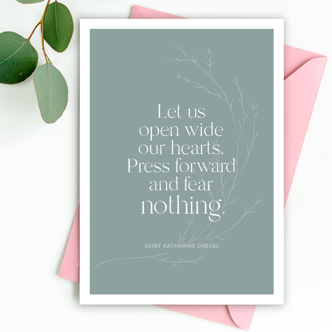 Open Wide Our Hearts Framable Greeting Card, Catholic Art Print ...