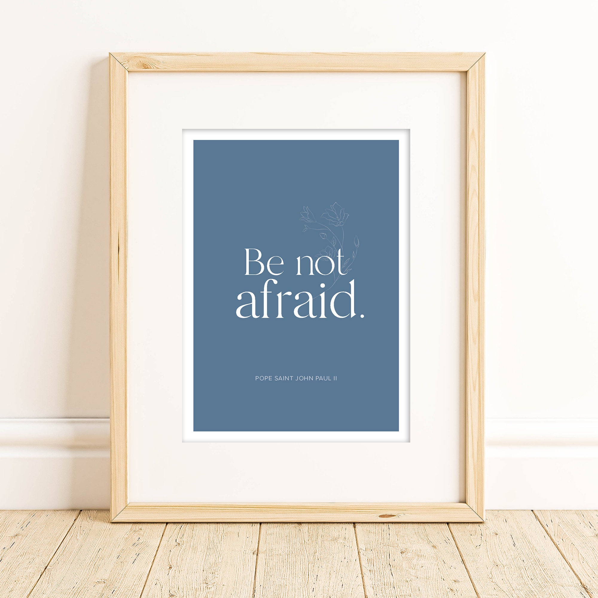 Be Not Afraid Catholic Framable Greeting Card, Catholic Art Print ...