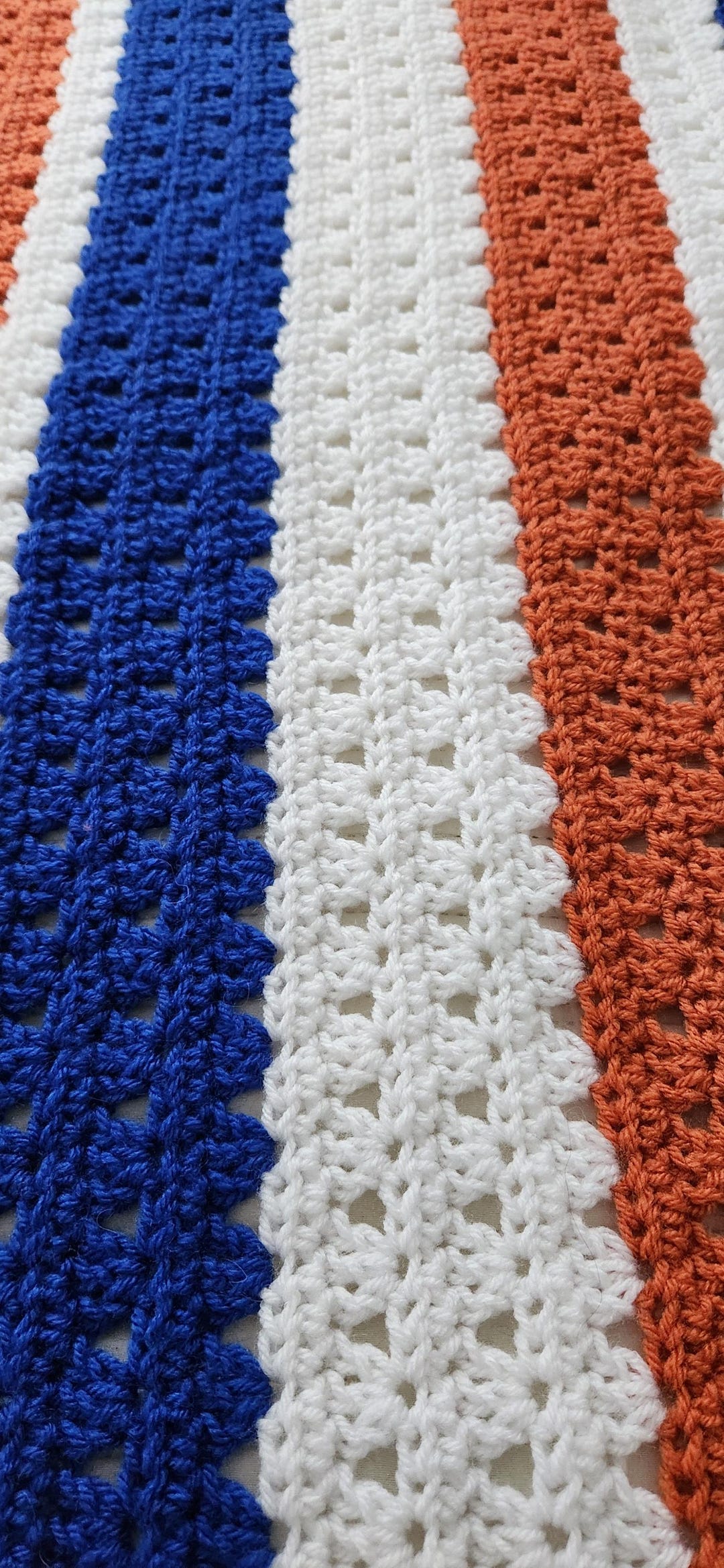 47x52 Denver Broncos Themed Crocheted Throw - Etsy