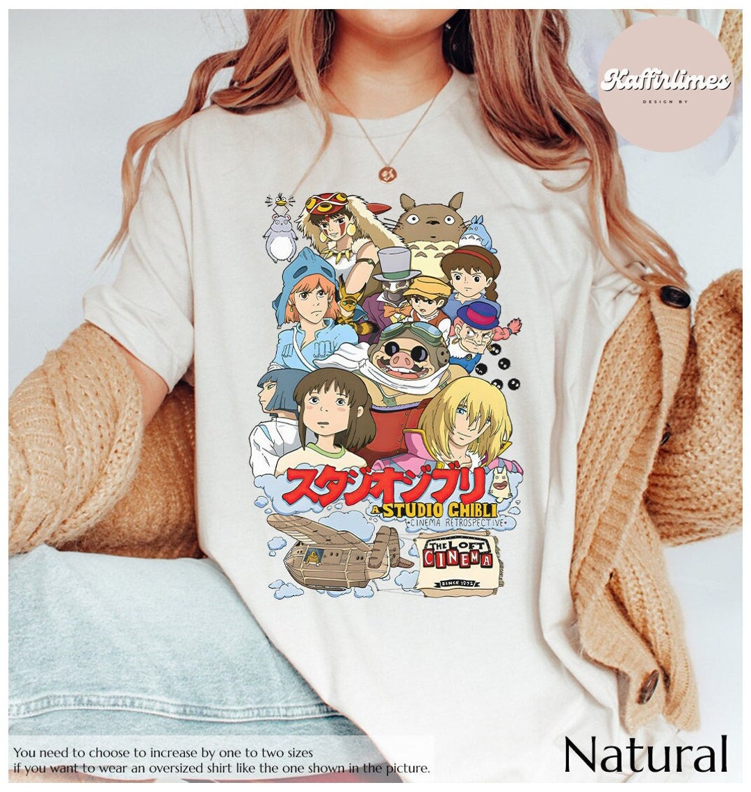 Studio Ghibli Characters Shirt, Catbus, Haku, Ponyo, Totoro, Noface ...