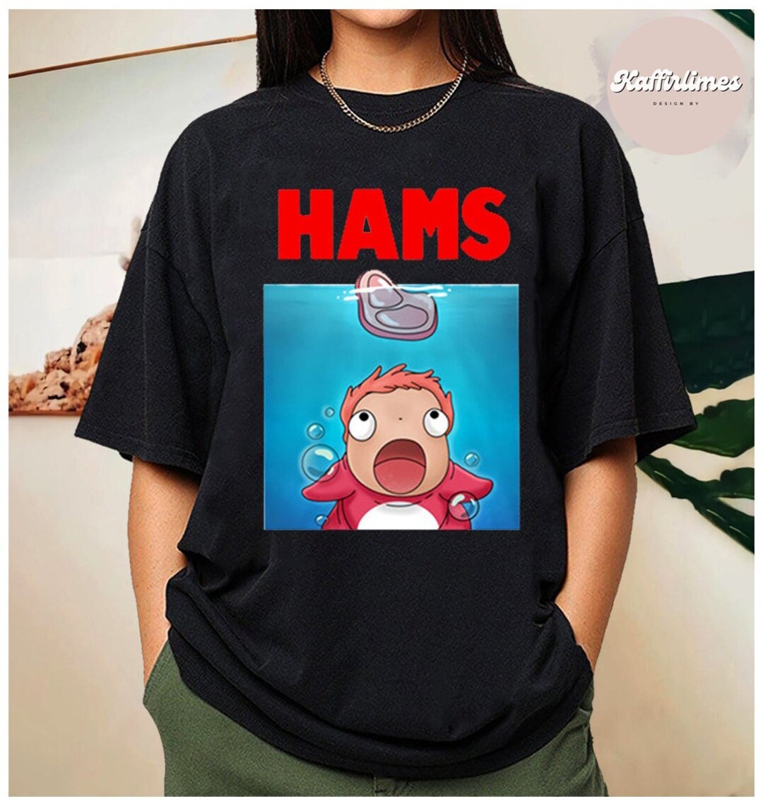 Ponyo Ham Cute T-shirt, Goldfish Ponyo, Ghibli Shirt, Hayao Miyazaki ...
