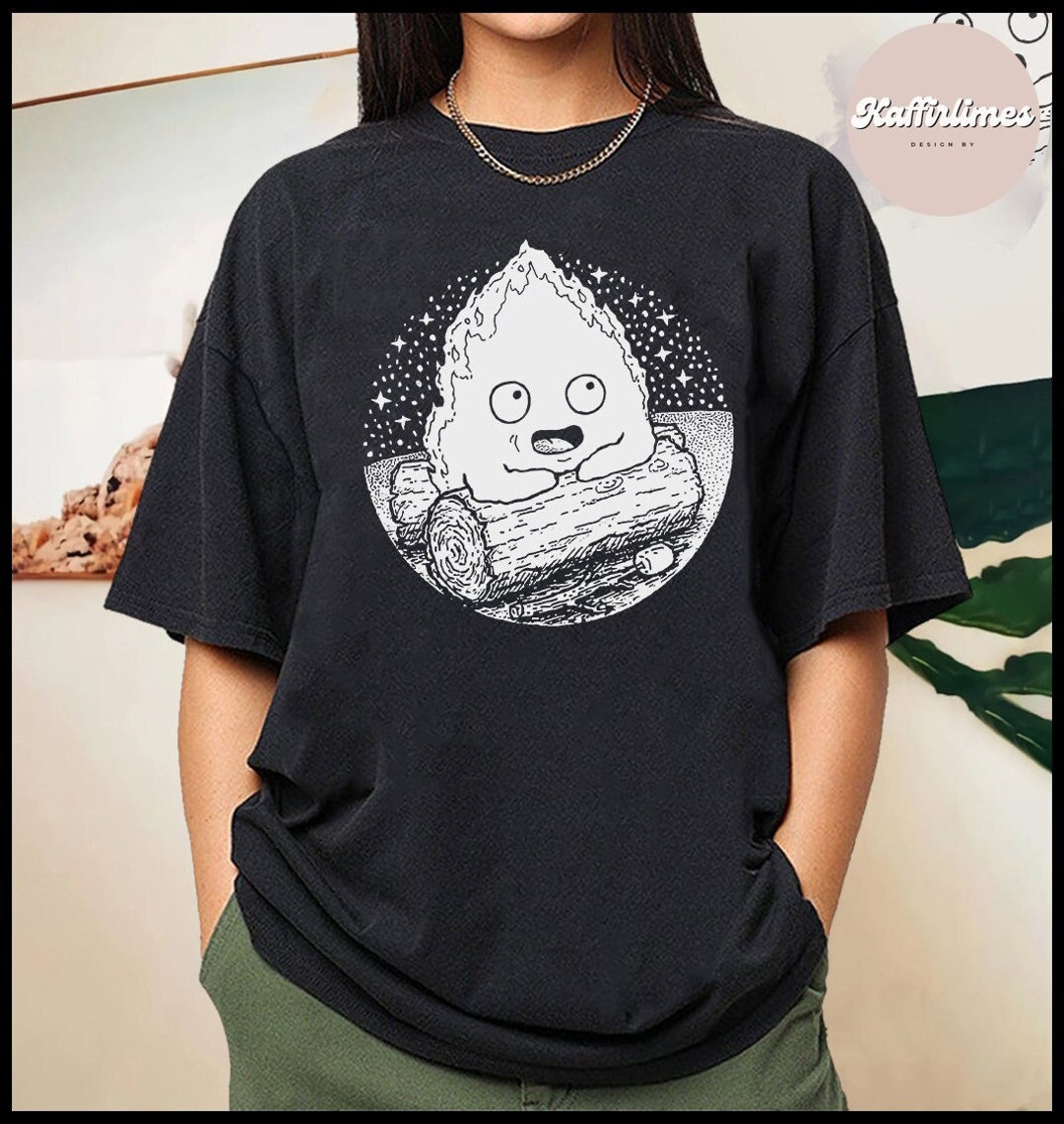 Calcifer T-shirt, Howl's Moving Castle, Howl and Sophie T-shirt, Ghibli ...