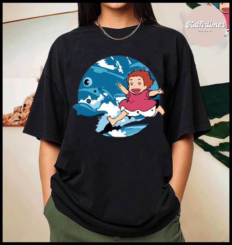 Goldfish Ponyo, Ponyo and Sosuke Shirt, Ghibli Shirt, Hayao Miyazaki ...