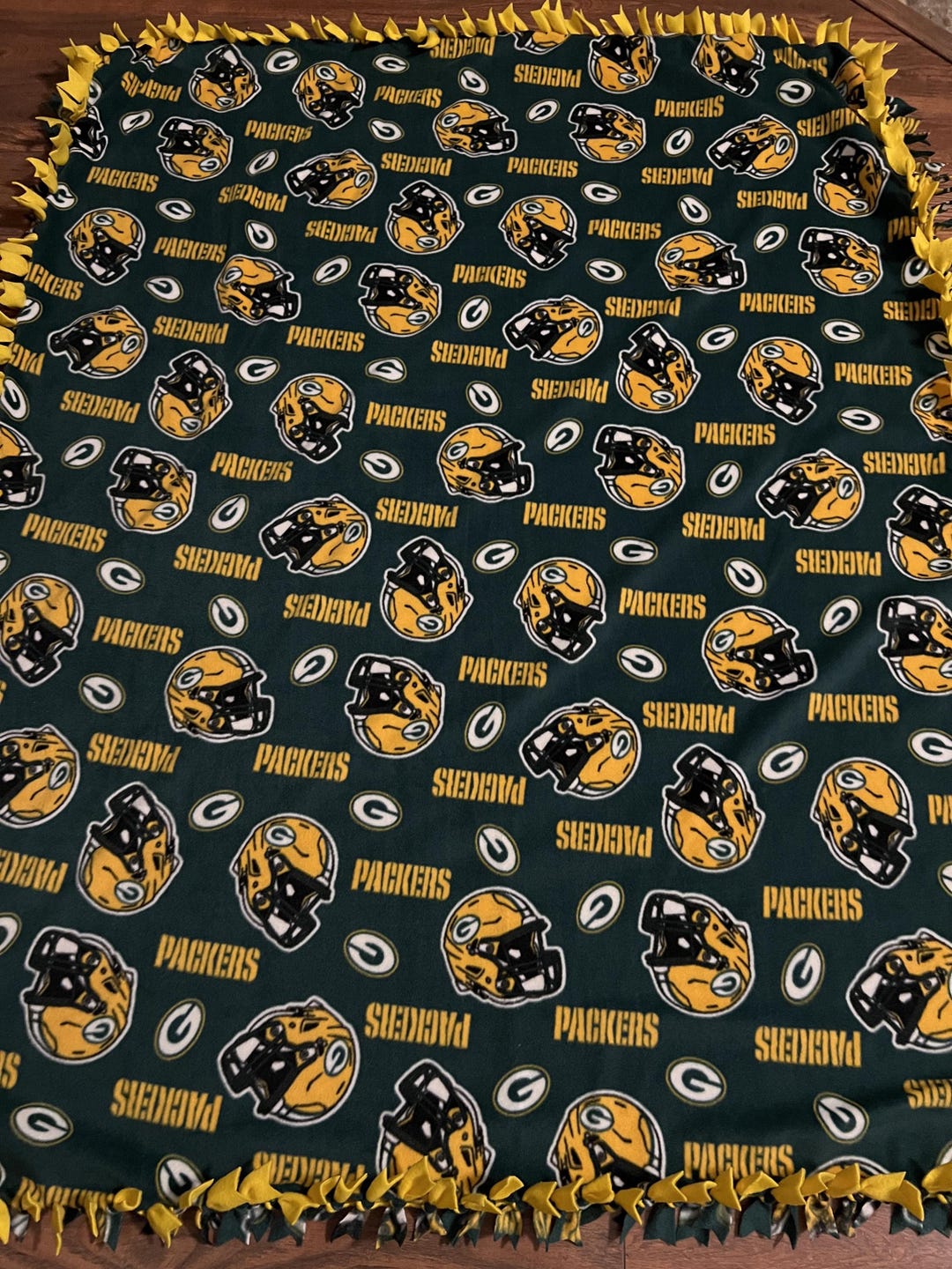 Two Piece Hand Tied Green Bay Packers Fleece Blanket - Etsy