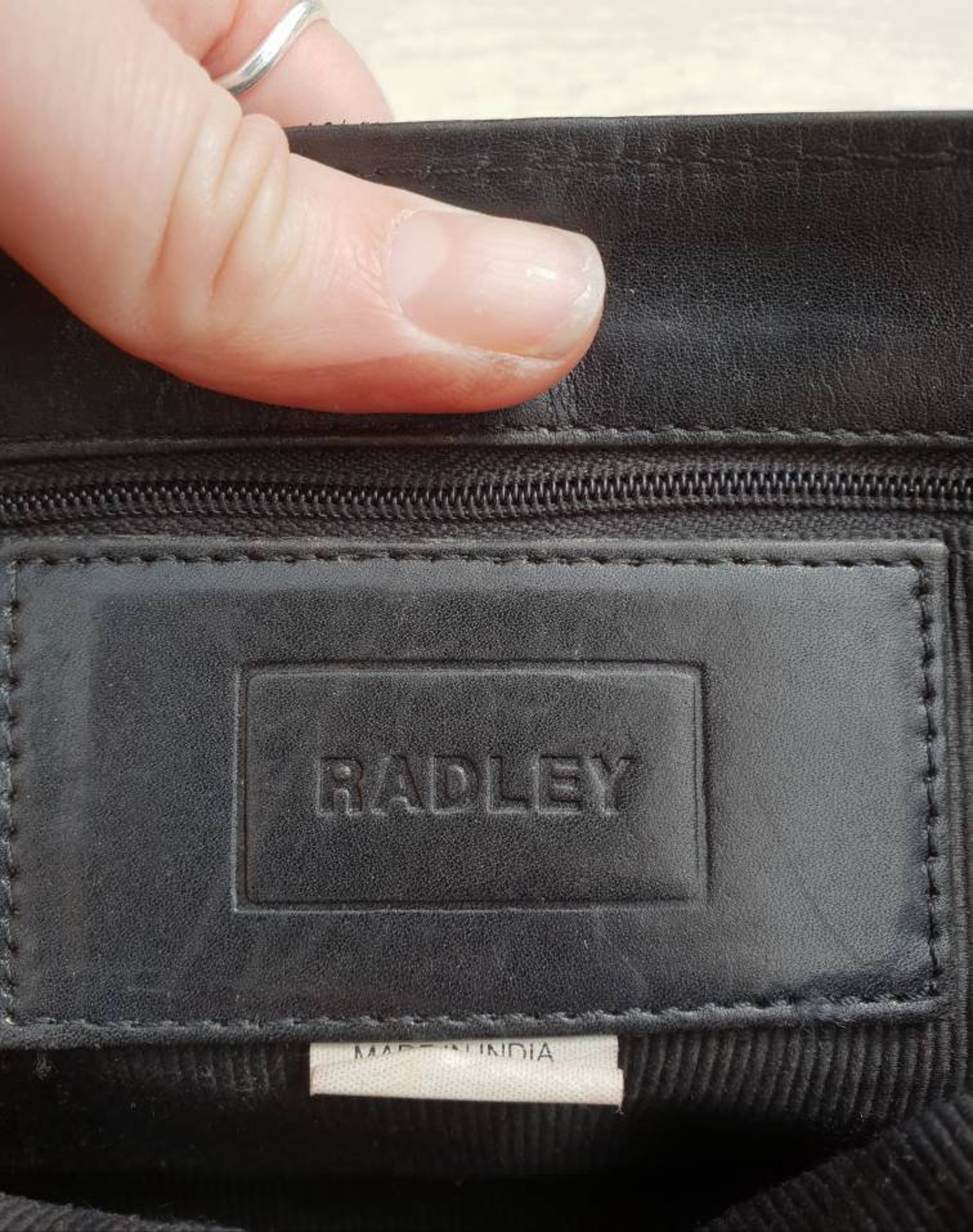 RADLEY LEATHER BAG • Leather Shoulder Bag • Black Ladies Handbag ...