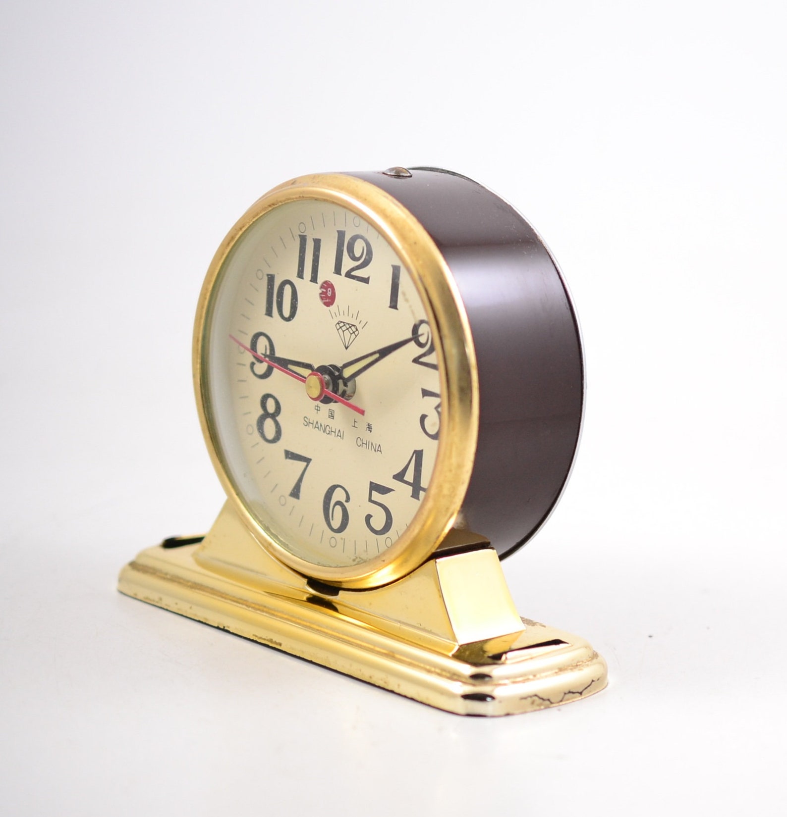 Vintage Alarm Clock SHANGHAI DIAMOND CHINA Mehanical. Working Vintage ...