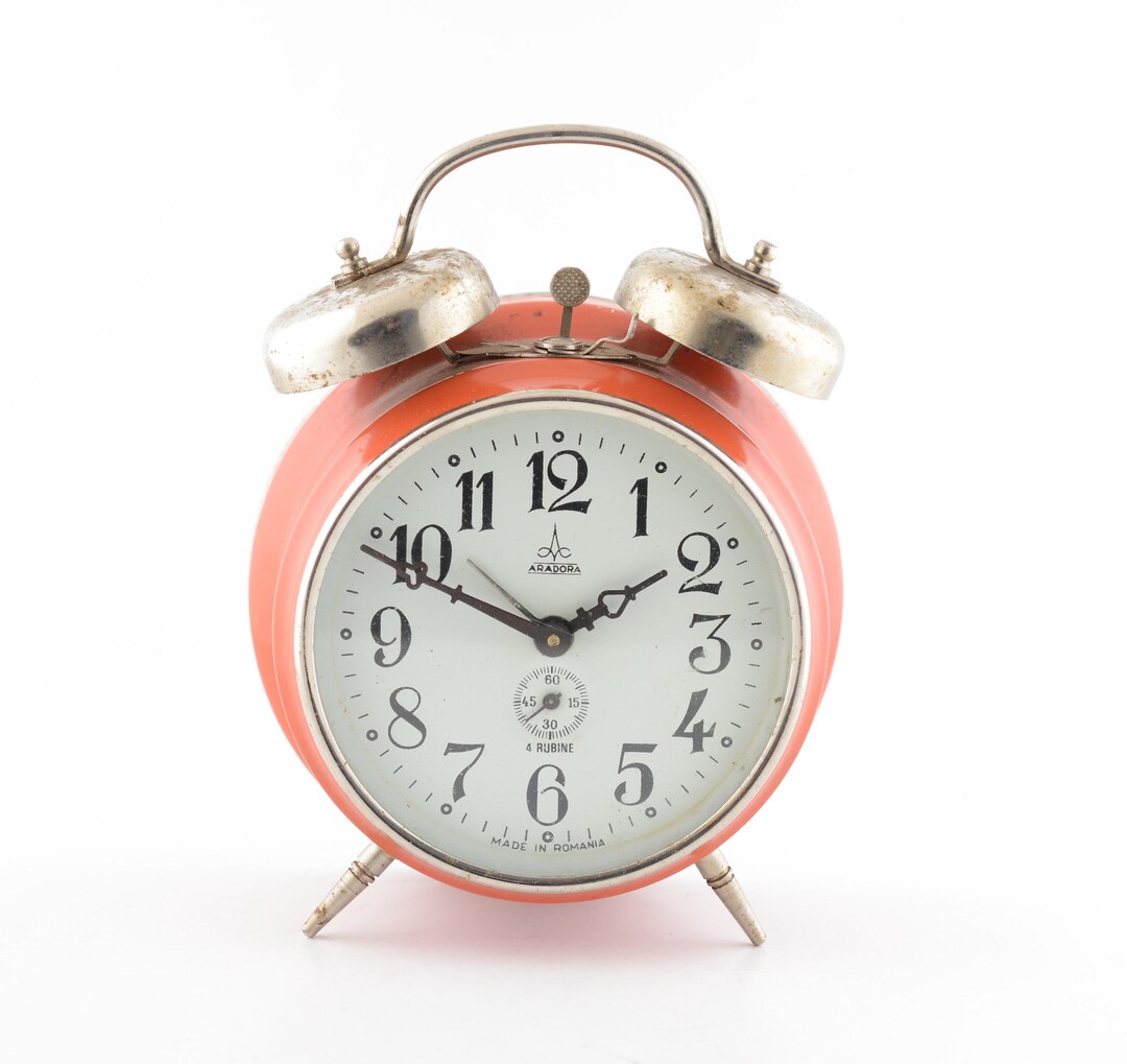 Vintage Romanian Aradora Alarm Clock . Working Vintage Clock. Old Alarm ...