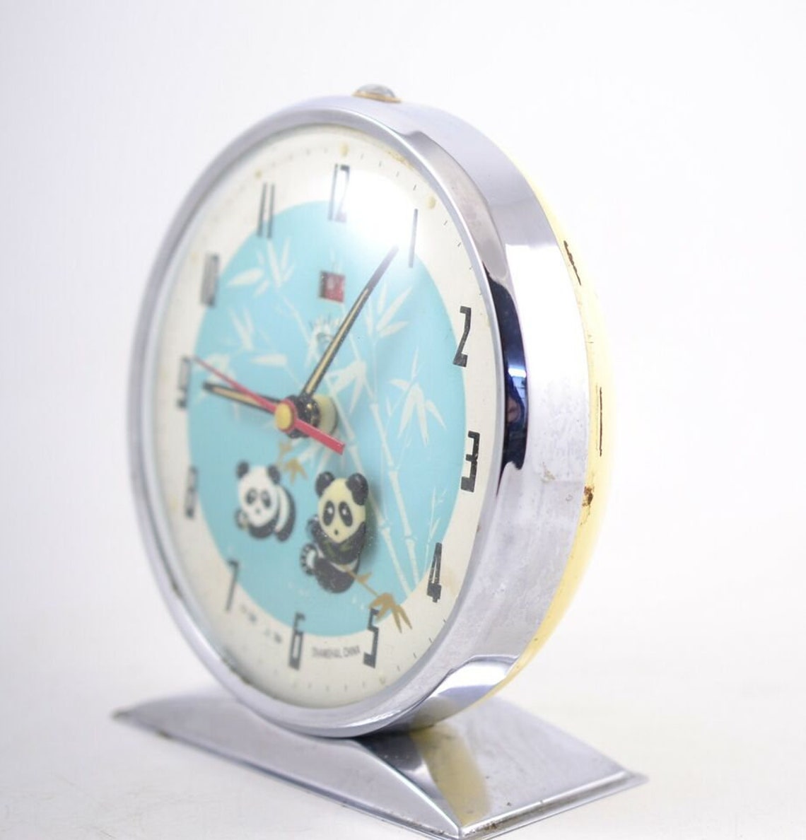 Vintage Animated Child Alarm Clock SHANGHAI DIAMOND CHINA Panda ...