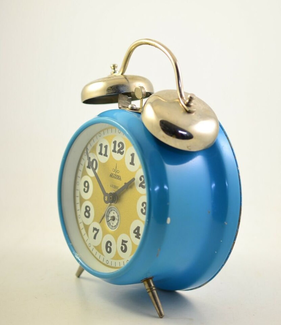 Vintage Romanian Aradora Alarm Clock . Working Vintage Clock. Old Alarm ...