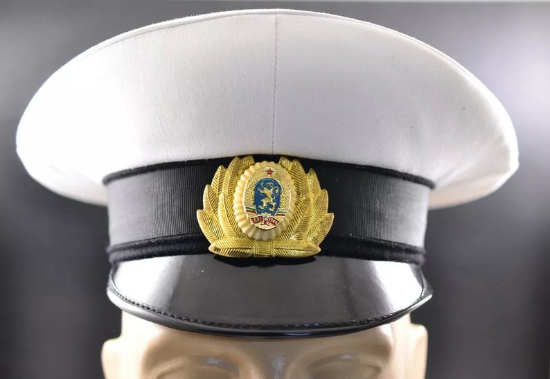 Vintage Bulgarian Comunist Army Officer's Parade VISOR HAT CAP - Unused ...