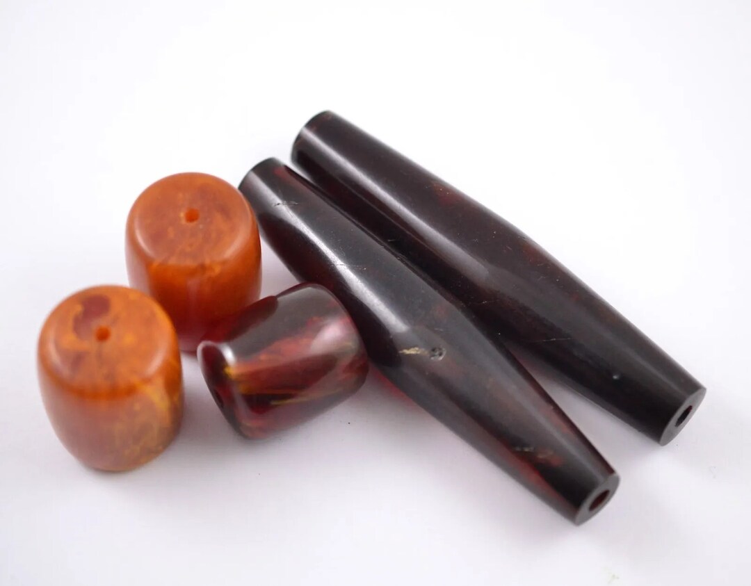 Vintage Amber Bakelite Catalin Plastic Pieces Parts 99,4g - Etsy