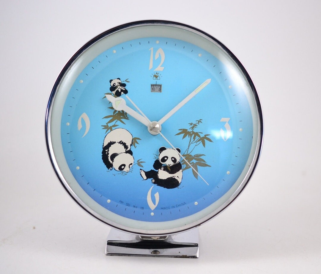 Vintage 3D Panda Animated Alarm Clock CHINA . Working Vintage Clock ...