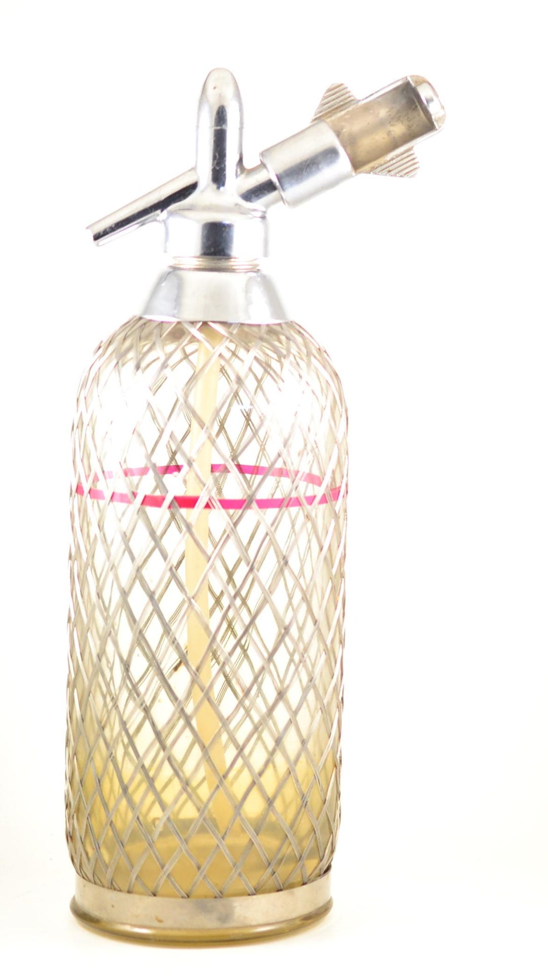 Vintage Glass Wire Mesh USSR RUSSIAN Soda Siphon Antique Syphon Seltzer ...