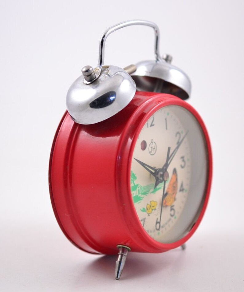 Vintage Animated Child Alarm Clock SHANGHAI DIAMOND CHINA Chicken Hen ...