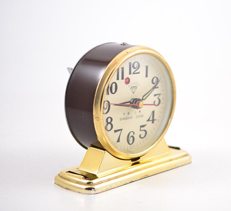 Vintage Alarm Clock SHANGHAI DIAMOND CHINA Mehanical. Working Vintage ...