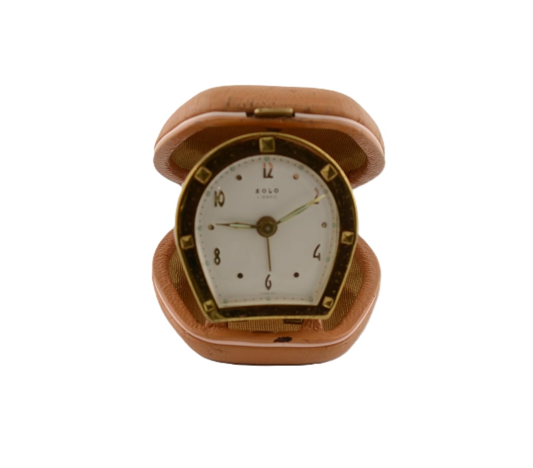 Vintage Mechanical Travel Alarm Clock SOLO Made in France. Working ...