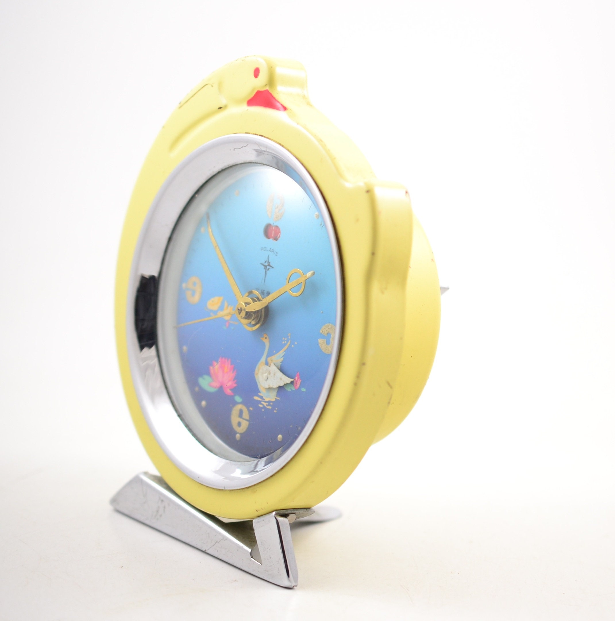 Vintage 3D Swan Animated Alarm Clock POLARIS CHINA . Working Vintage ...