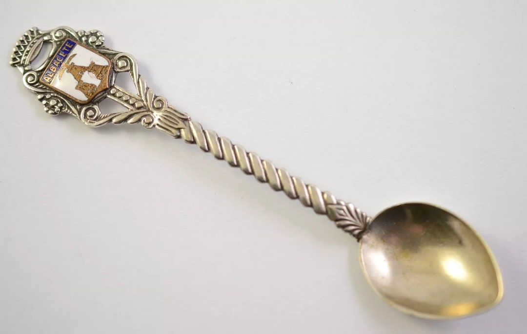 Souvenir Spoon Silver Town ALBACETE SPAIN 10.5g Souvenir Spoon, Silver ...