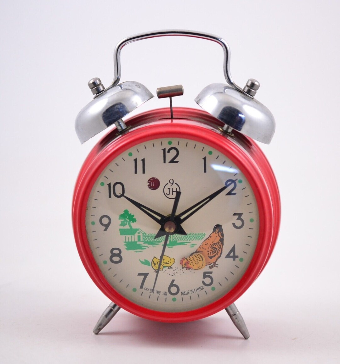 Vintage Animated Child Alarm Clock SHANGHAI DIAMOND CHINA Chicken Hen ...