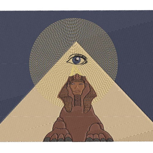 Sphinx and Pyramid With All Seeing Eye Embroidery Design - Etsy