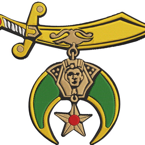 Shriners Emblem Embroidery Design 7 Scimitar and Crescent - Etsy
