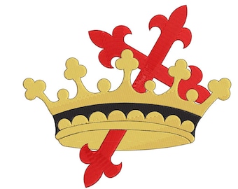 York Rite Cross and Crown Emblem Embroidery Design 4x4 5x6 | Etsy